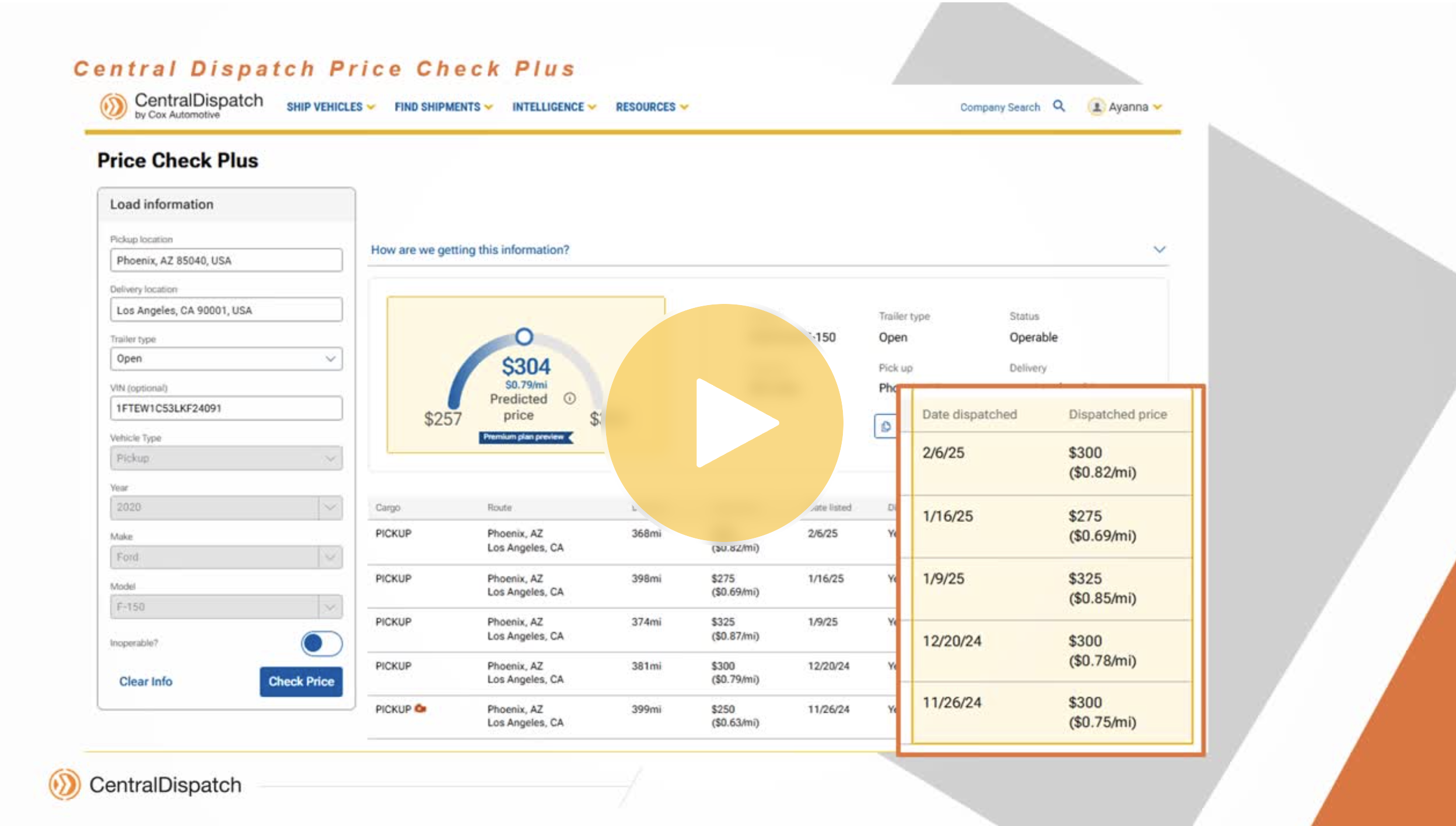Price Check and Price Check Plus Overview - Central Dispatch